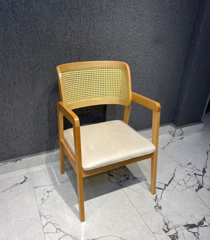 Hasır Sandalye (Naturel) – Country Masa Sandalye